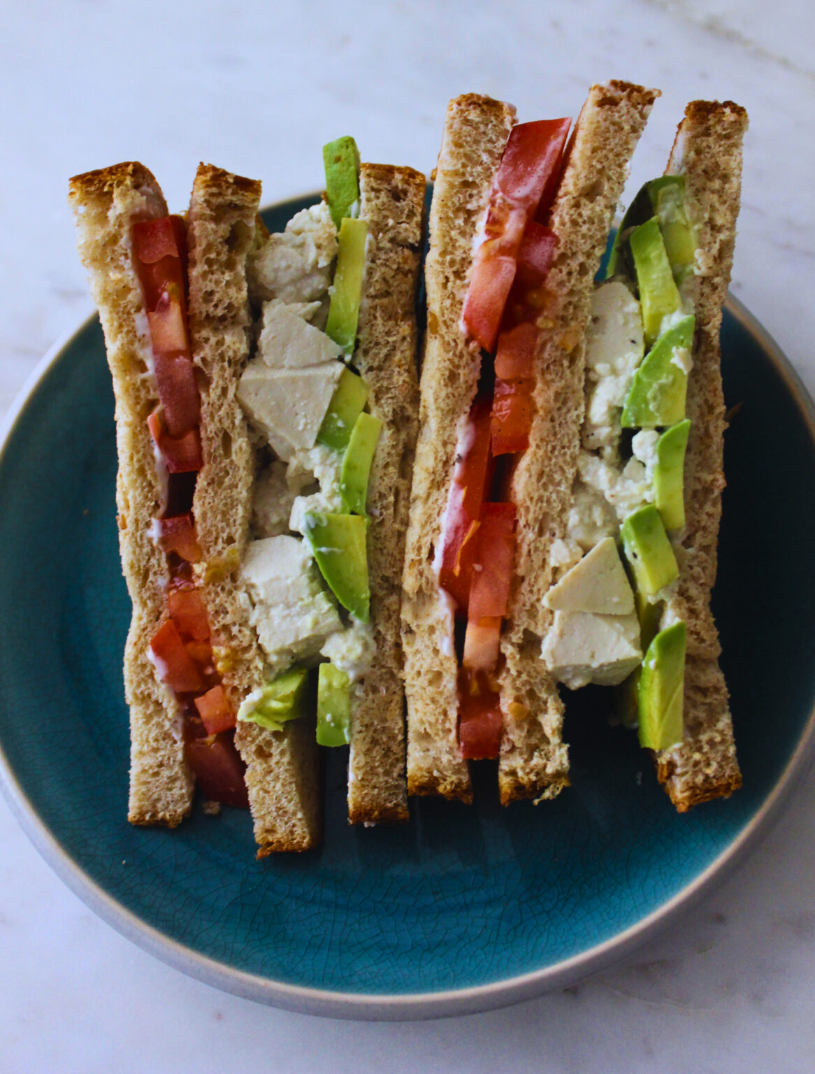 Peruvian Triple Sandwich with Tofu (Sándwich Triple) - Some Vegan Couple