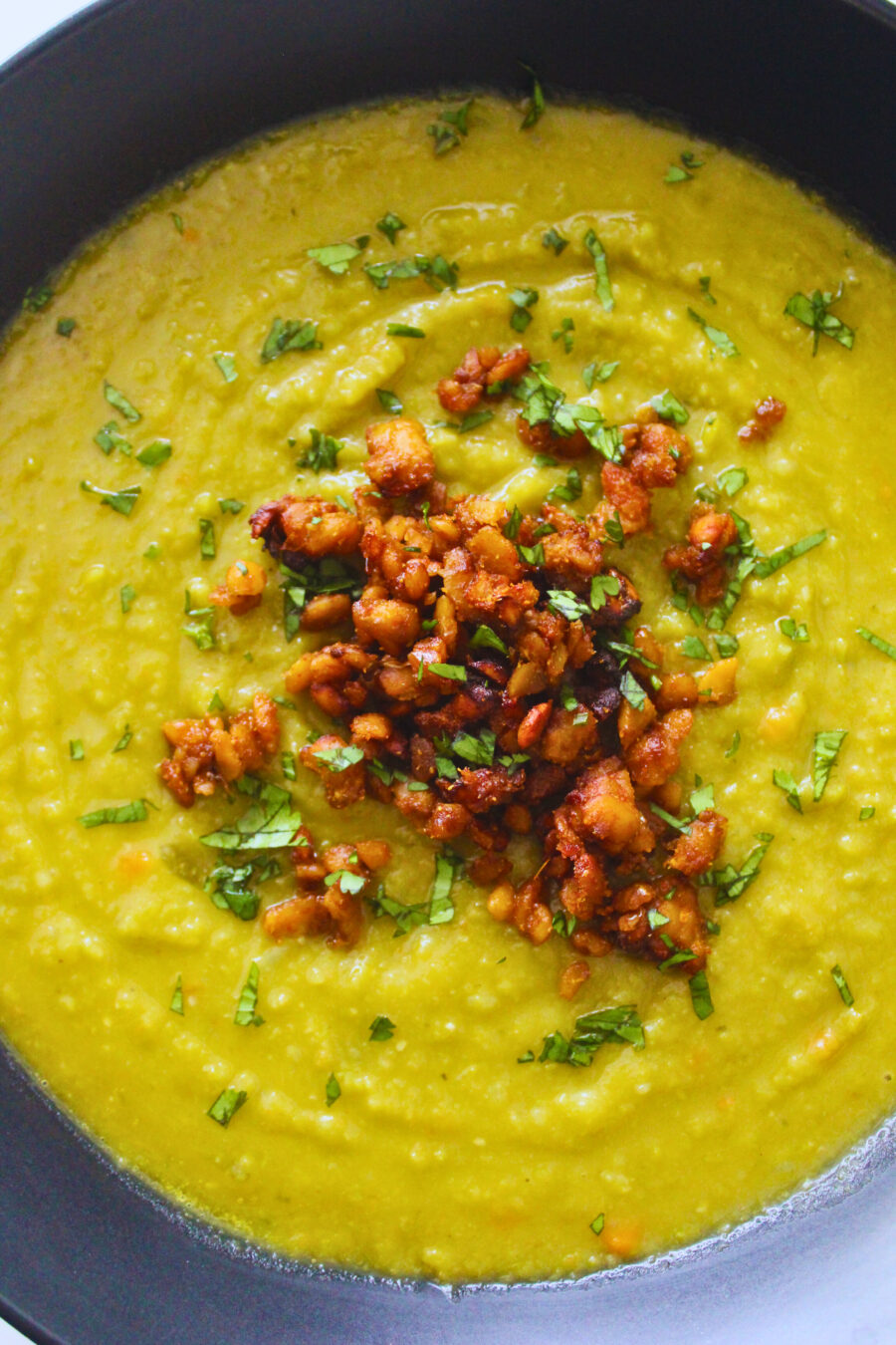 Split Pea Soup with Smokey Tempeh - Some Vegan Couple